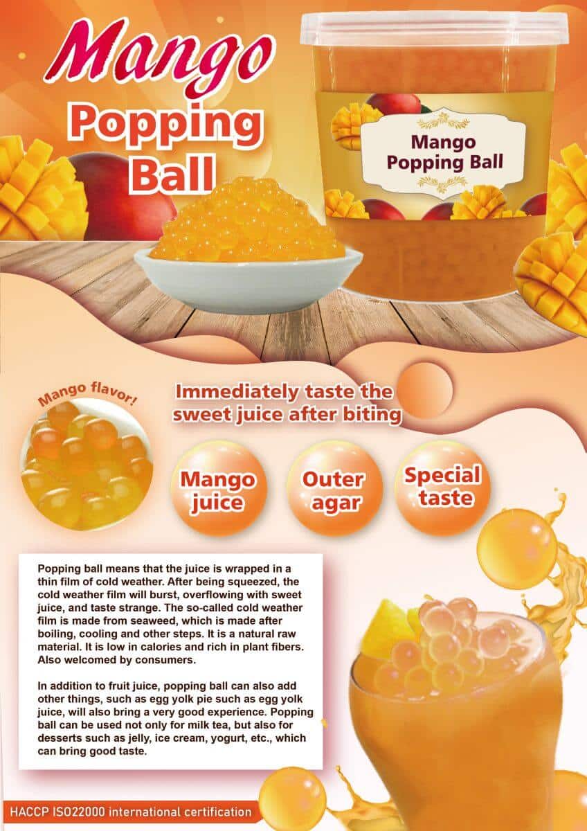 Mango Popping Boba - BOBA TAIWAN